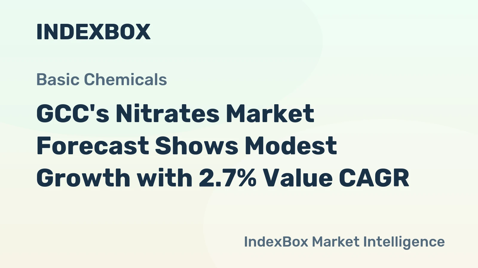 GCC's Nitrates Market Forecast Shows Modest Growth with 2.7% Value CAGR