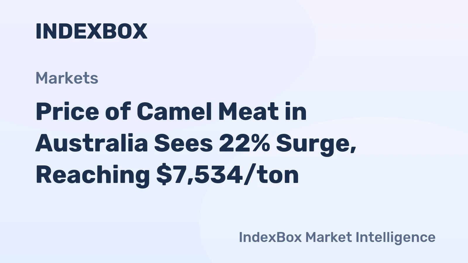 Price of Camel Meat in Australia Sees 22% Surge, Reaching $7,534/ton