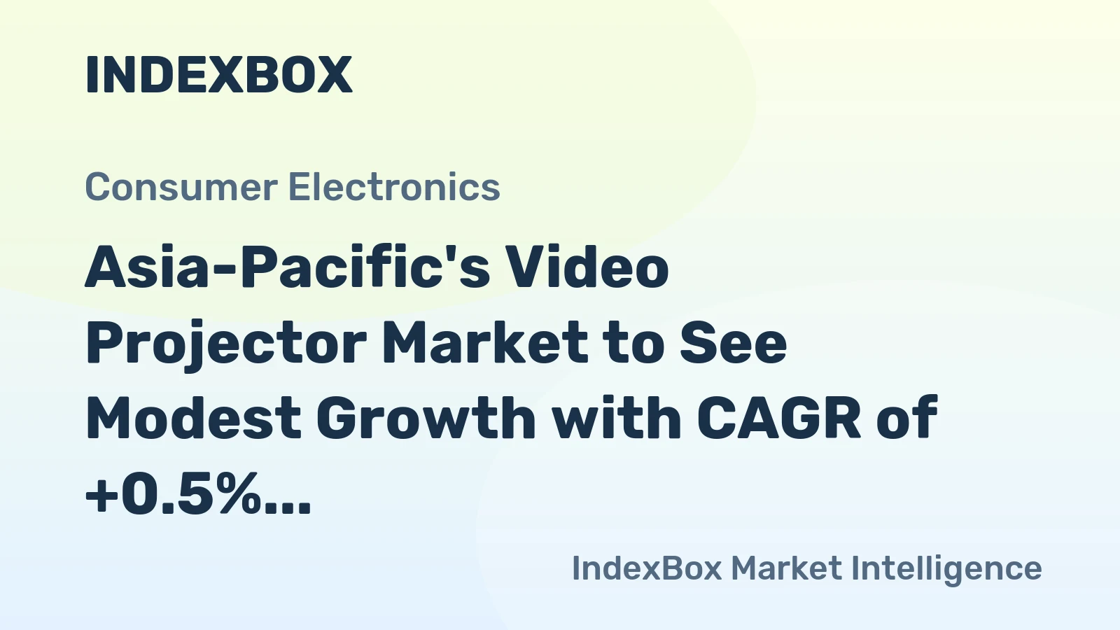 Asia-Pacific's Video Projector Market to See Modest Growth with CAGR of +0.5%
