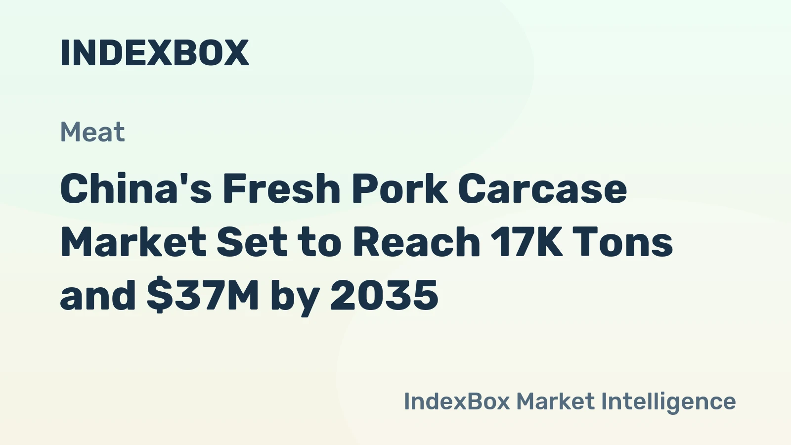 China's Fresh Pork Carcase Market Set to Reach 17K Tons and $37M by 2035