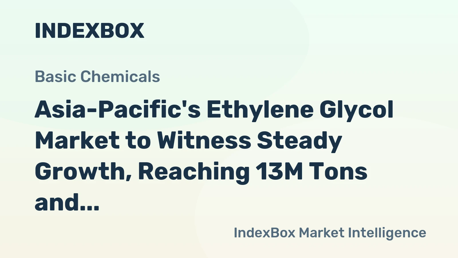 Asia-Pacific's Ethylene Glycol Market to Witness Steady Growth, Reaching 13M Tons and $9.1B by 2035