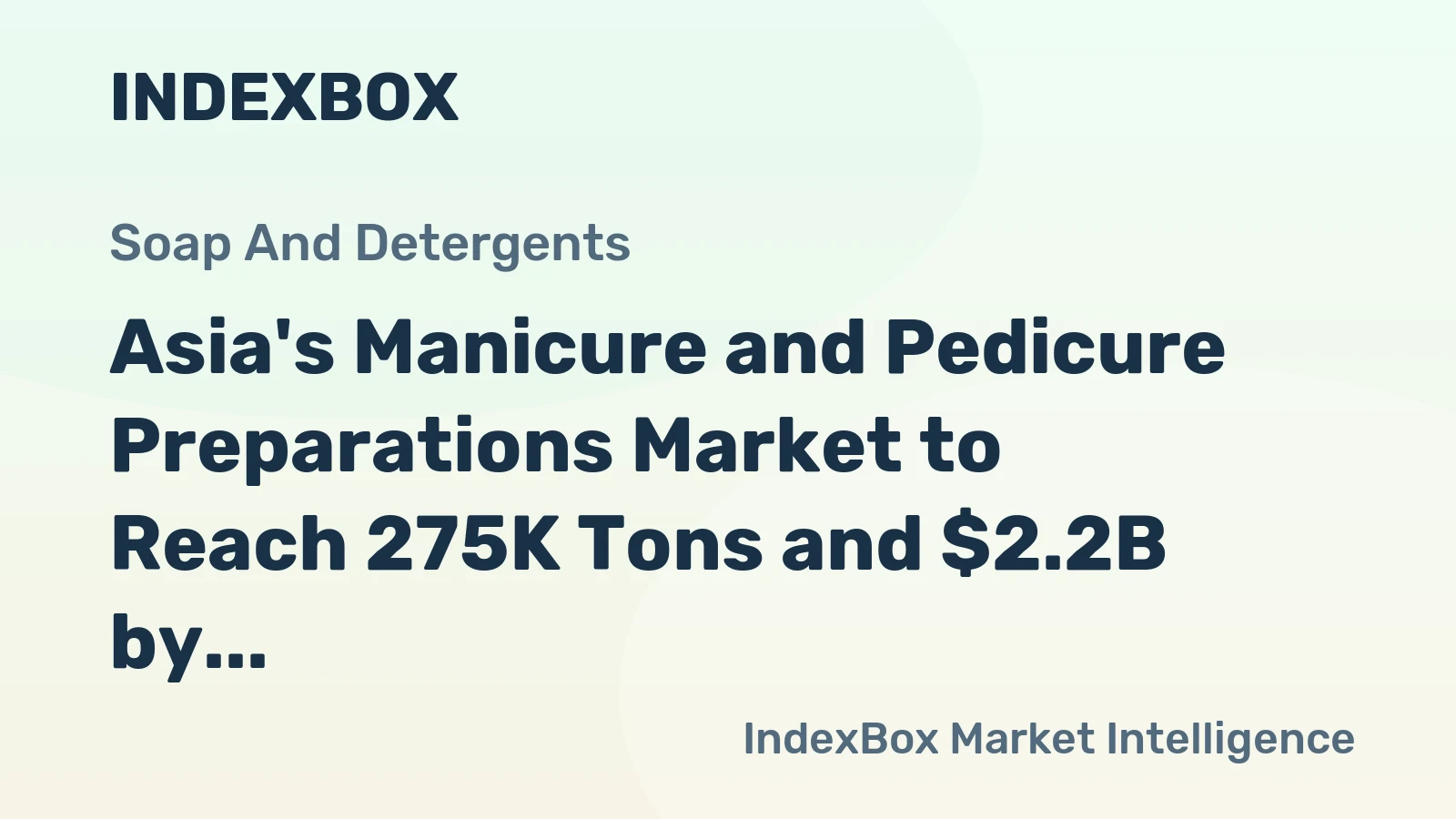 Asia's Manicure and Pedicure Preparations Market to Reach 275K Tons and $2.2B by 2035
