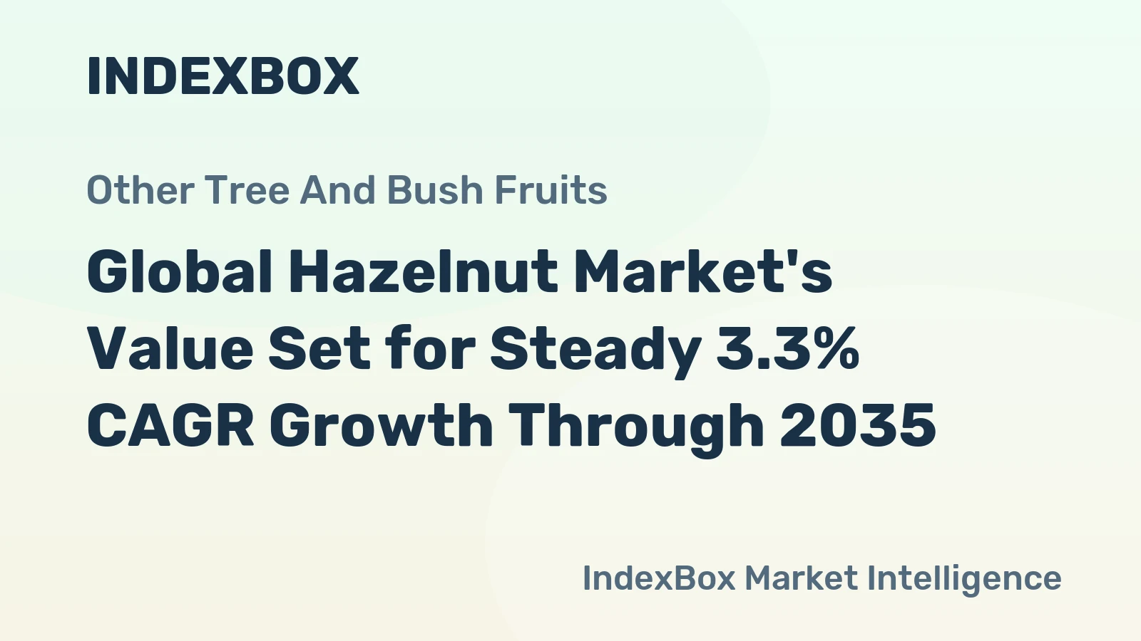 Global Hazelnut Market's Value Set for Steady 3.3% CAGR Growth Through 2035
