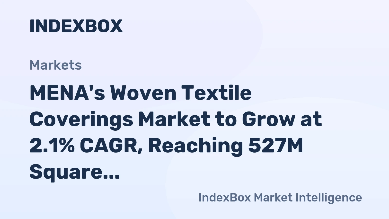 MENA's Woven Textile Coverings Market to Grow at 2.1% CAGR, Reaching 527M Square Meters by 2035