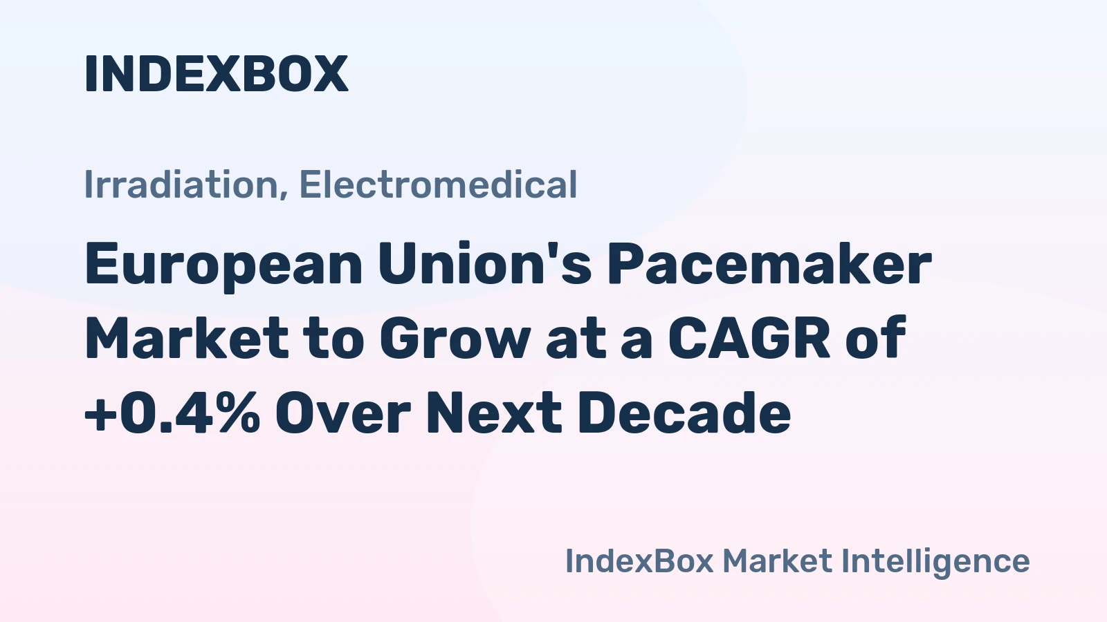 European Union's Pacemaker Market to Grow at a CAGR of +0.4% Over Next Decade