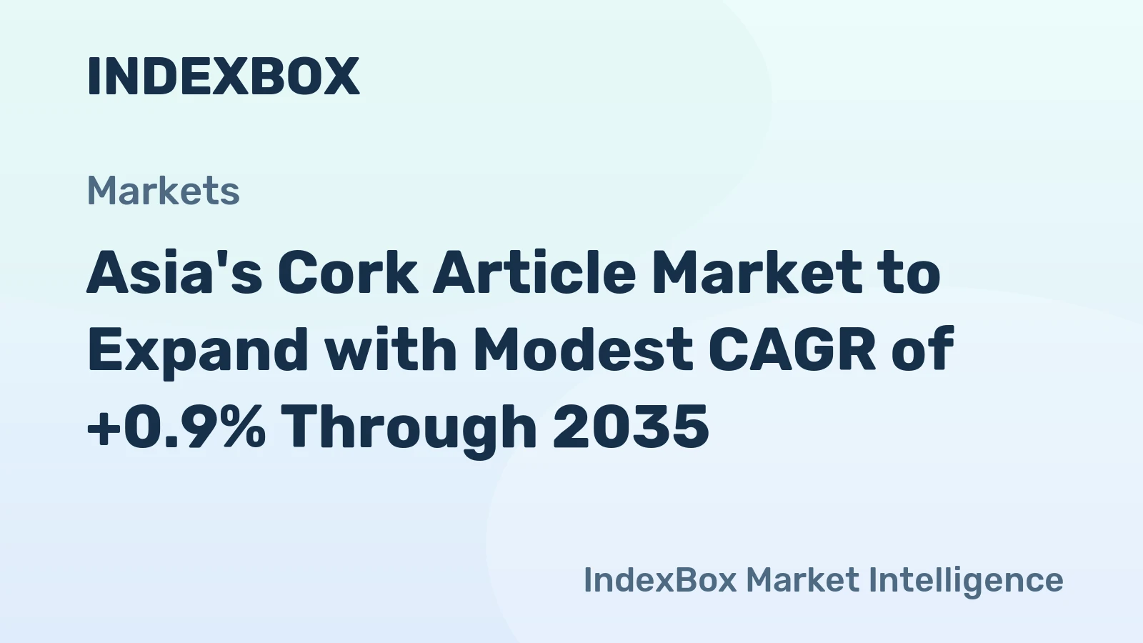 Asia's Cork Article Market to Expand with Modest CAGR of +0.9% Through 2035