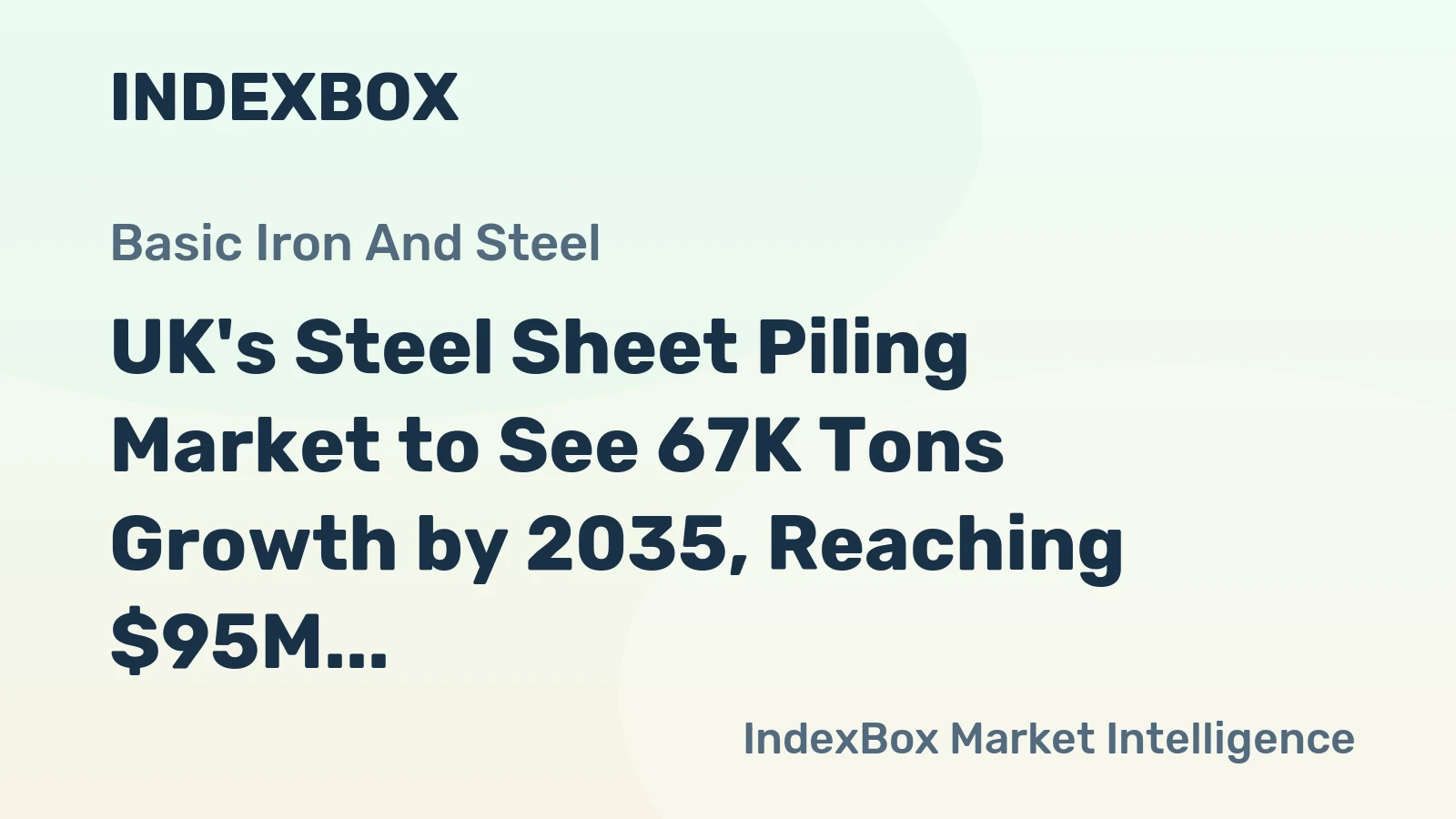 UK's Steel Sheet Piling Market to See 67K Tons Growth by 2035, Reaching $95M in Value