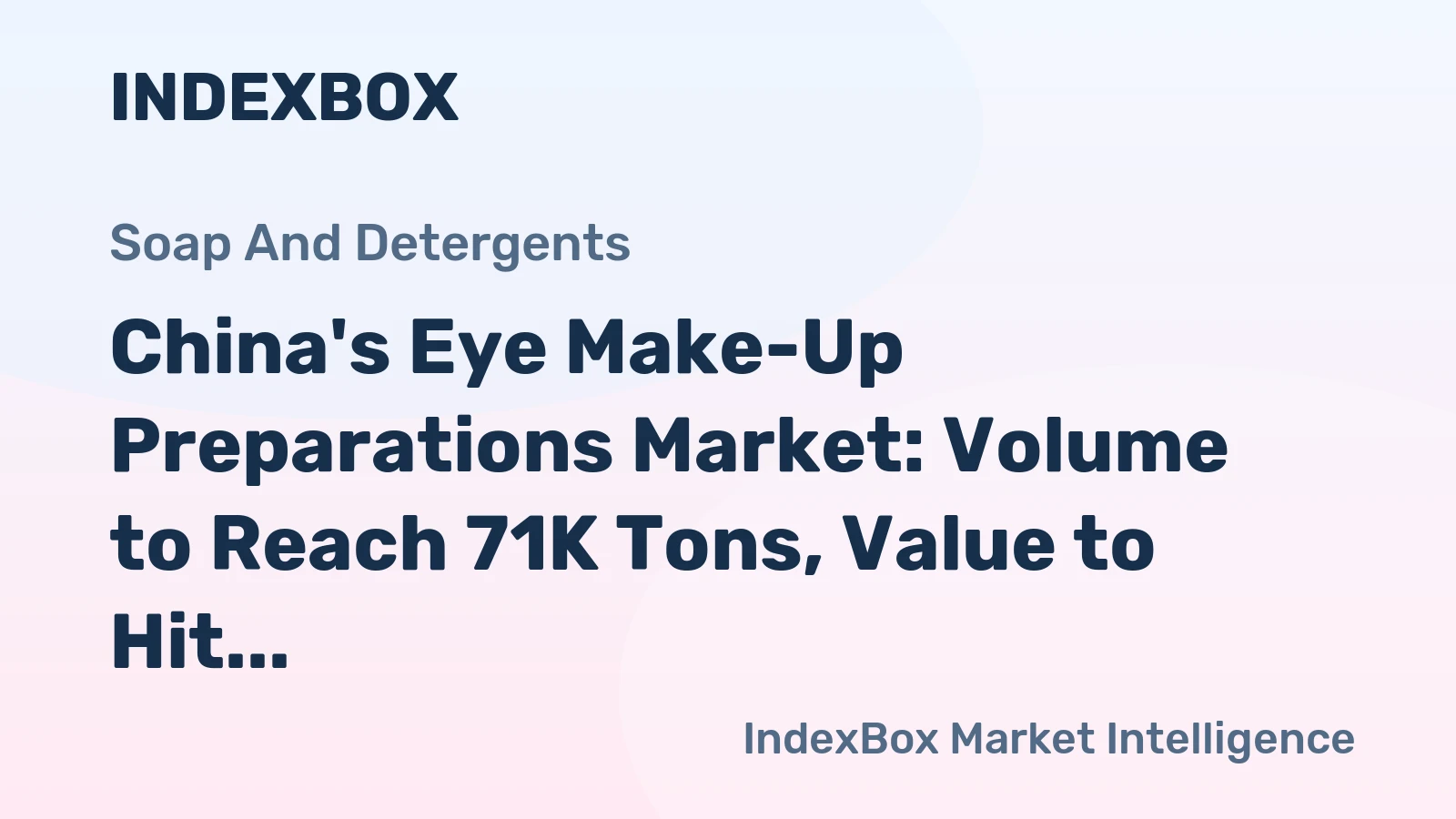 China's Eye Make-Up Preparations Market: Volume to Reach 71K Tons, Value to Hit $1.3B by 2035