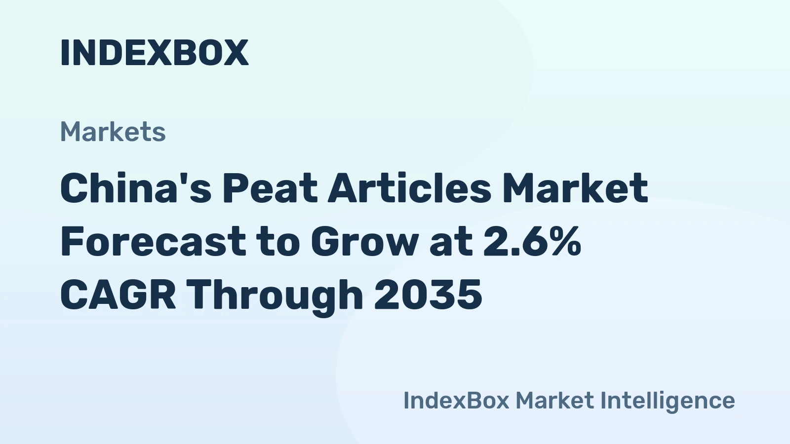 China's Peat Articles Market Forecast to Grow at 2.6% CAGR Through 2035