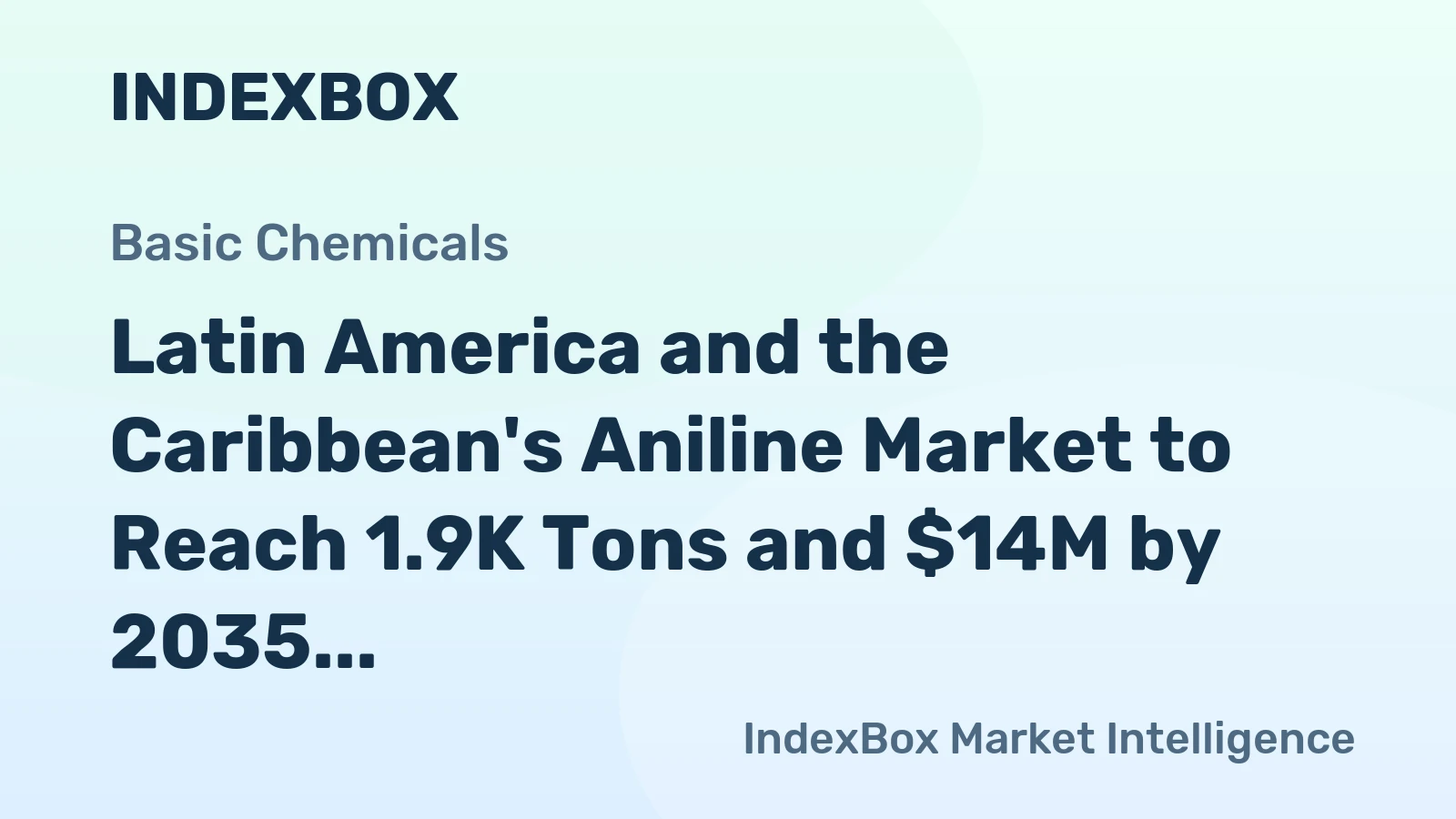 Latin America and the Caribbean's Aniline Market to Reach 1.9K Tons and $14M by 2035