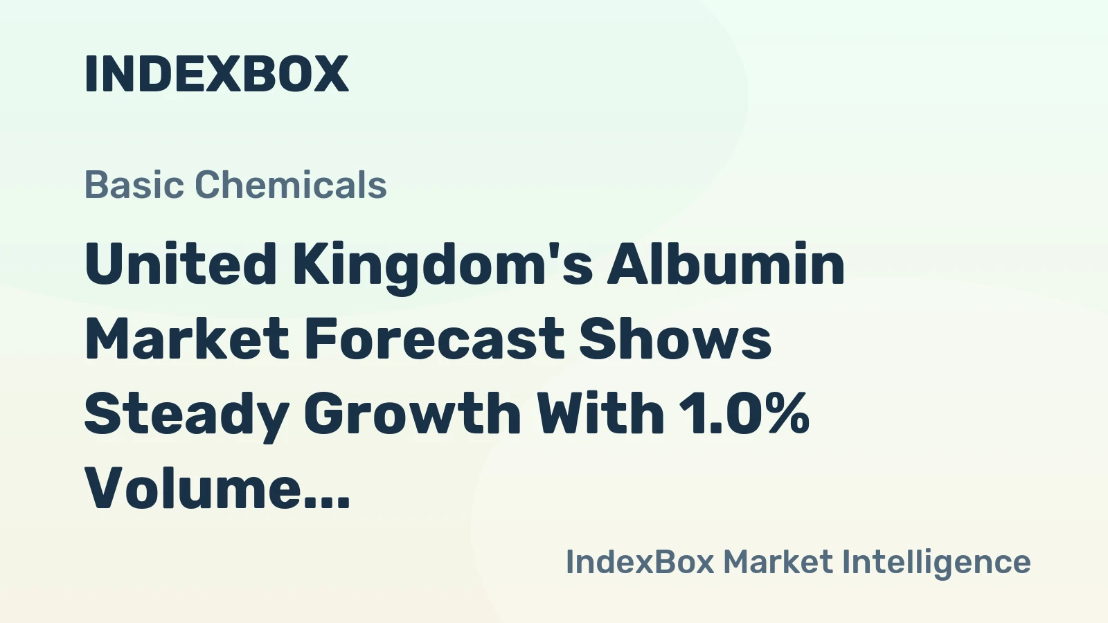 United Kingdom's Albumin Market Forecast Shows Steady Growth With 1.0% Volume CAGR Through 2035