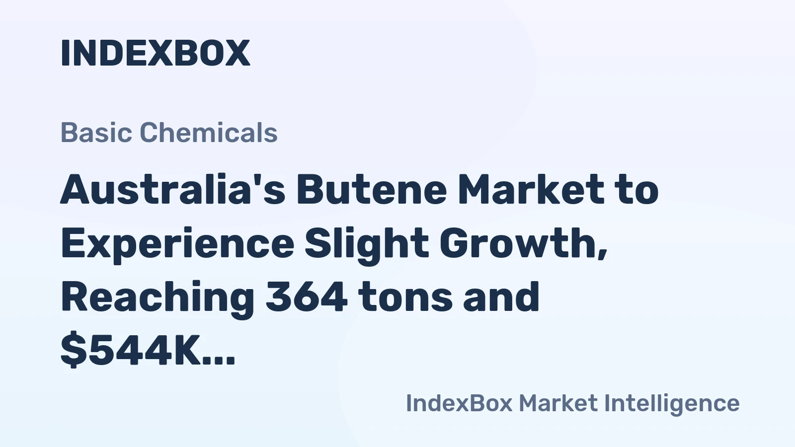 Australia's Butene Market to Experience Slight Growth, Reaching 364 tons and $544K by 2035