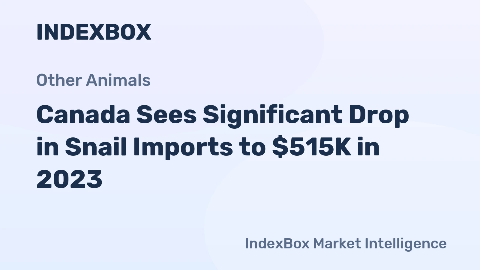 Canada Sees Significant Drop in Snail Imports to $515K in 2023