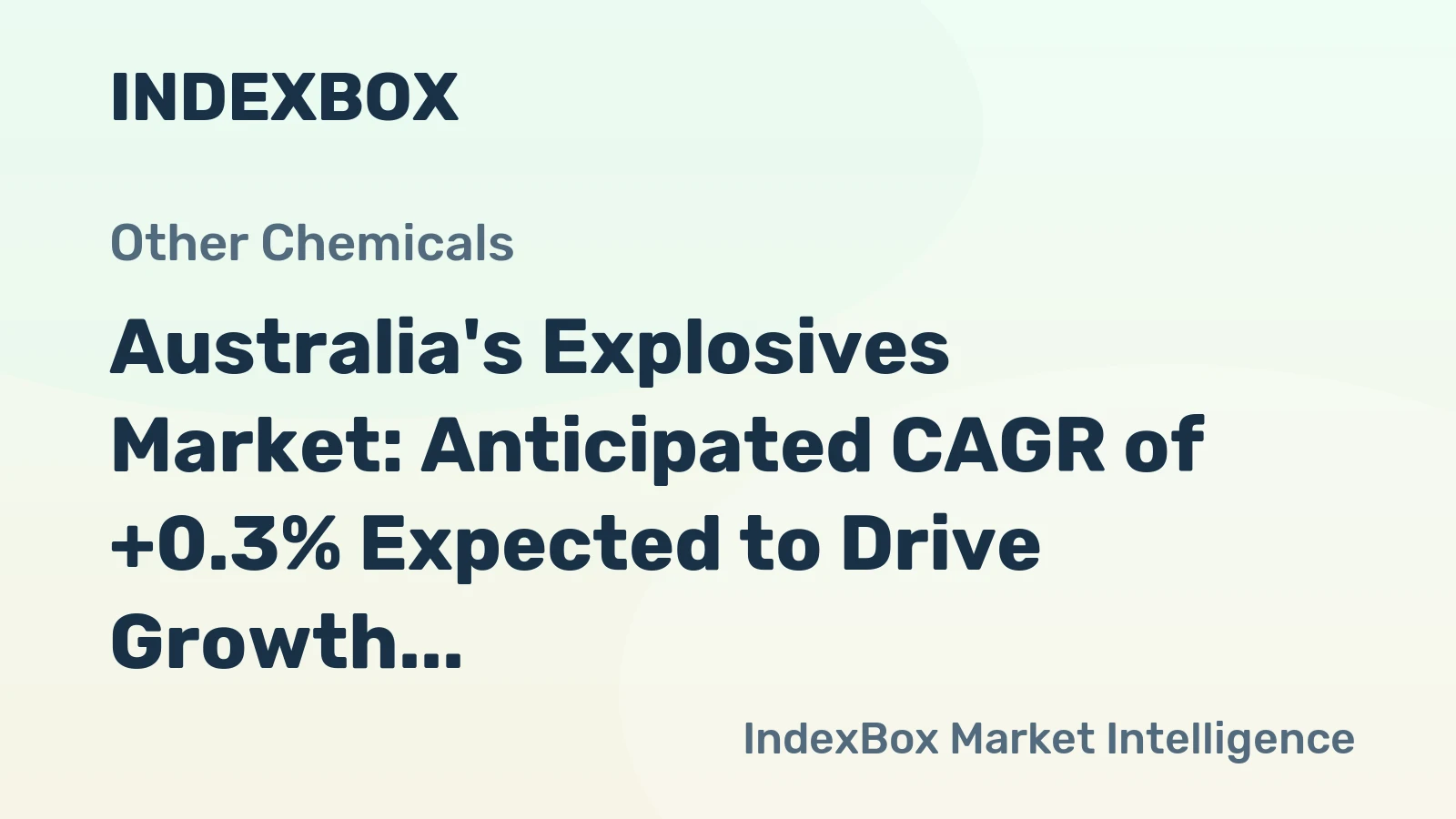 Australia's Explosives Market: Anticipated CAGR of +0.3% Expected to Drive Growth to 92K Tons by 2035