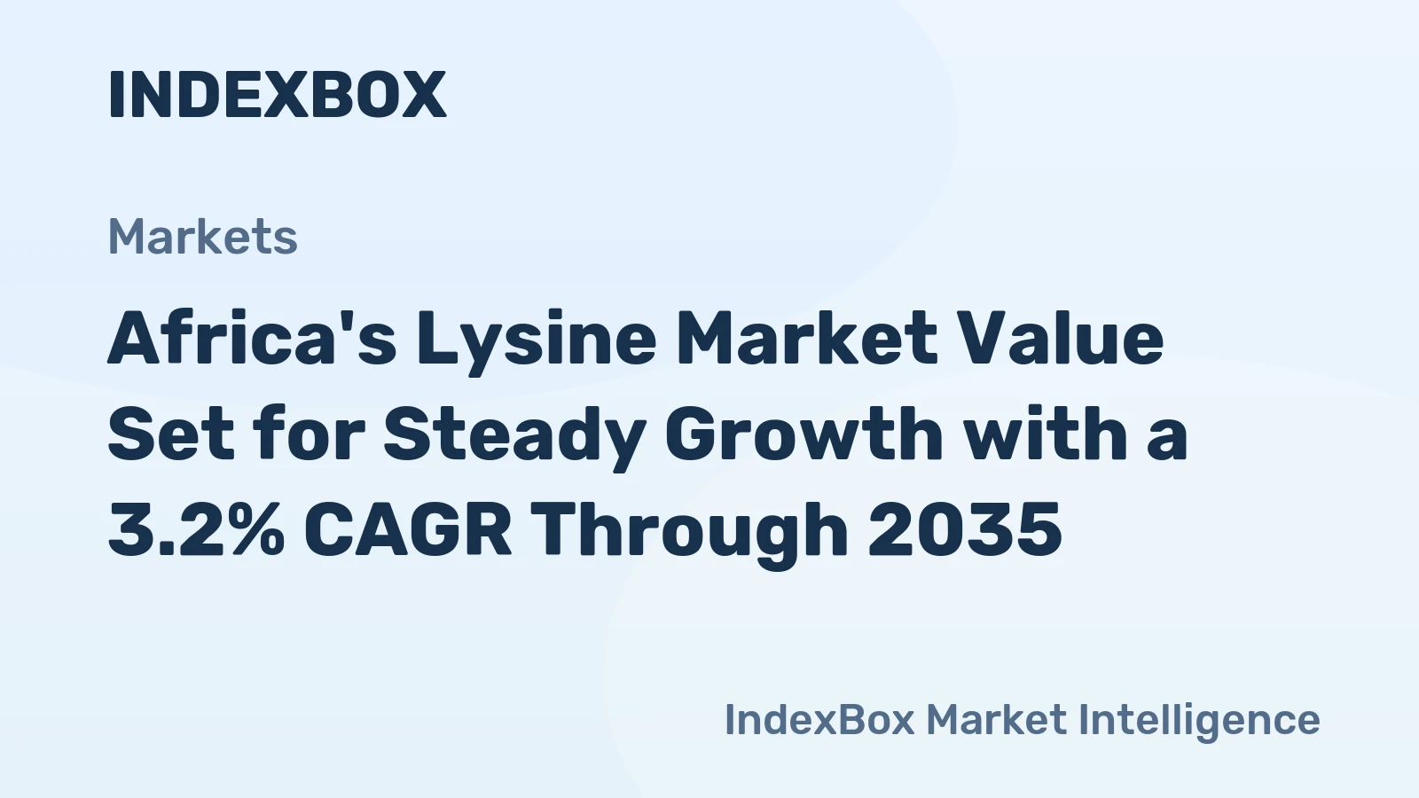 Africa's Lysine Market Value Set for Steady Growth with a 3.2% CAGR Through 2035