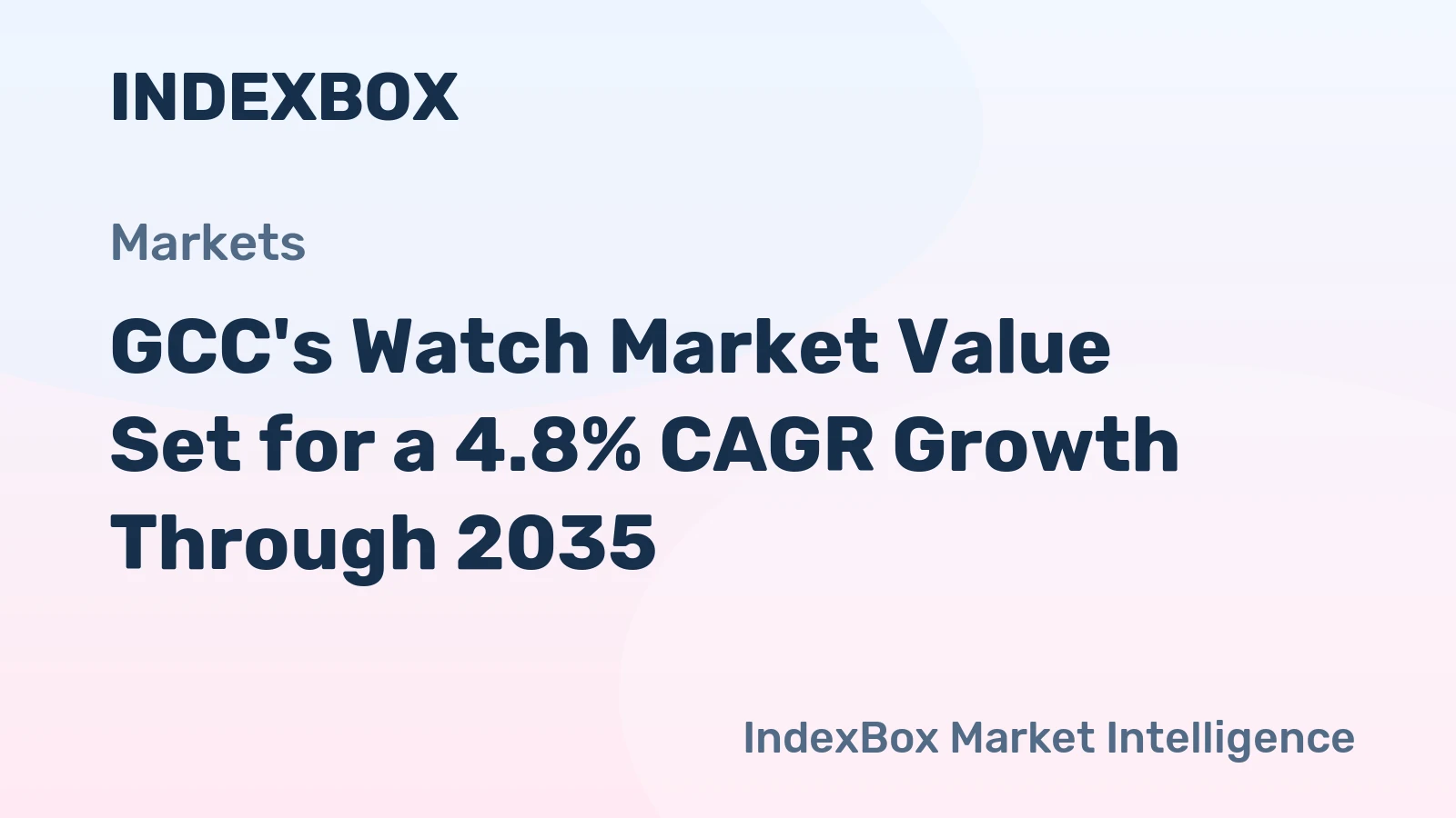 GCC's Watch Market Value Set for a 4.8% CAGR Growth Through 2035