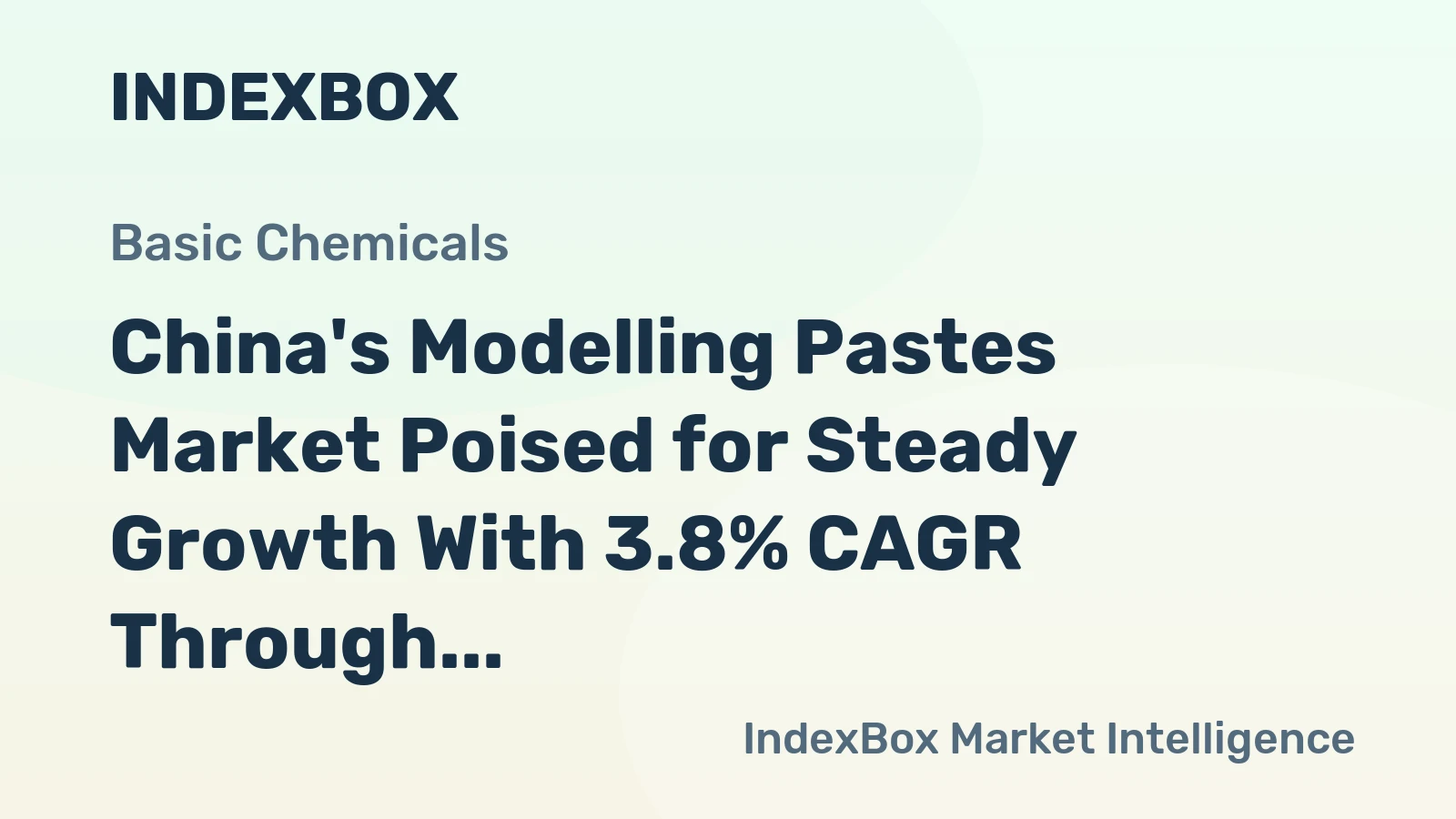 China's Modelling Pastes Market Poised for Steady Growth With 3.8% CAGR Through 2035