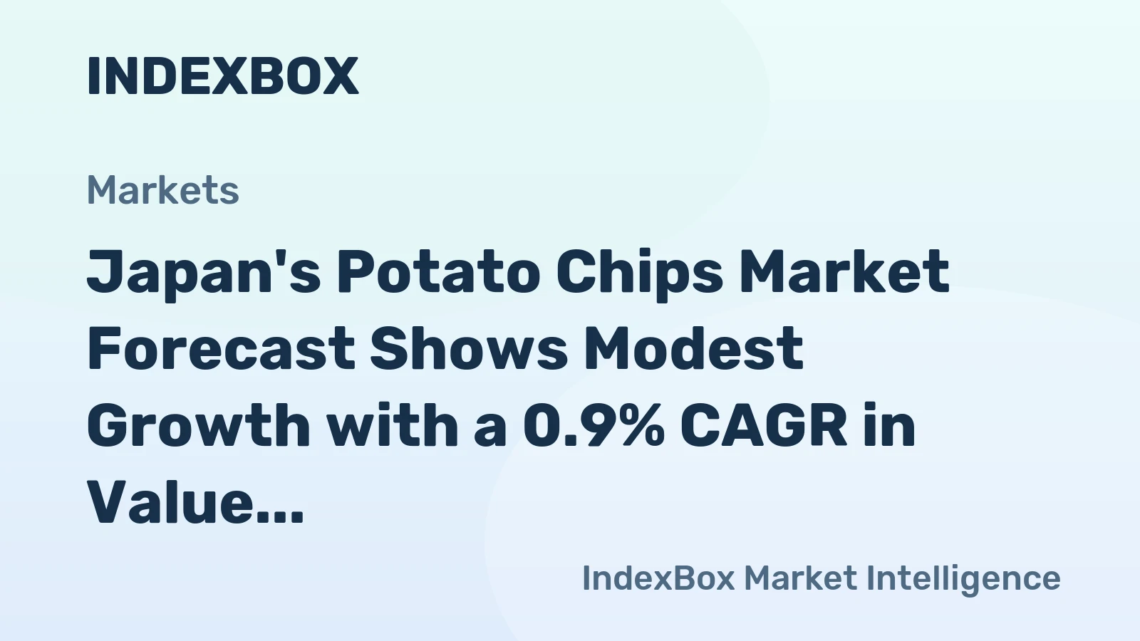 Japan's Potato Chips Market Forecast Shows Modest Growth with a 0.9% CAGR in Value