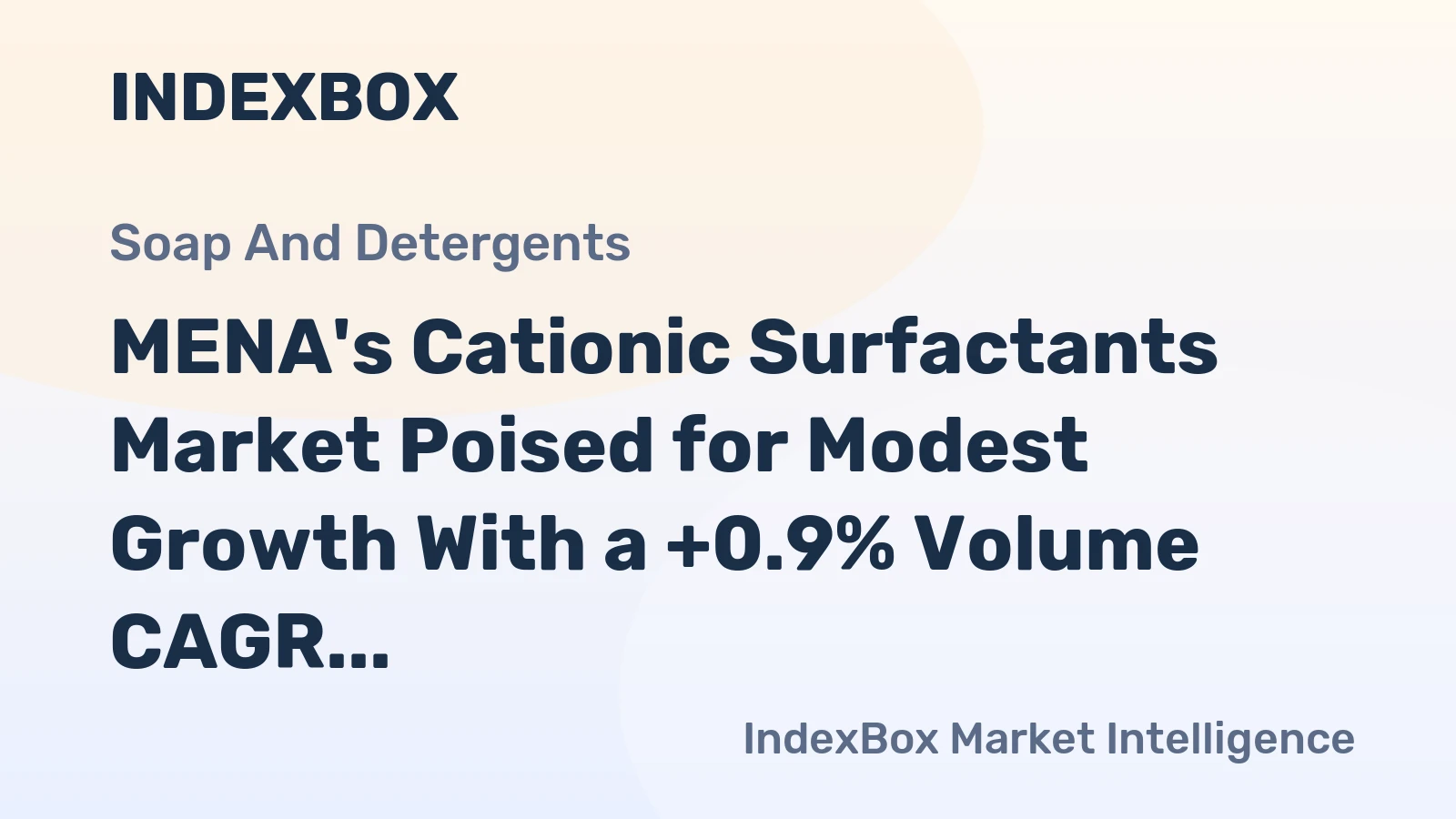 MENA's Cationic Surfactants Market Poised for Modest Growth With a +0.9% Volume CAGR Through 2035