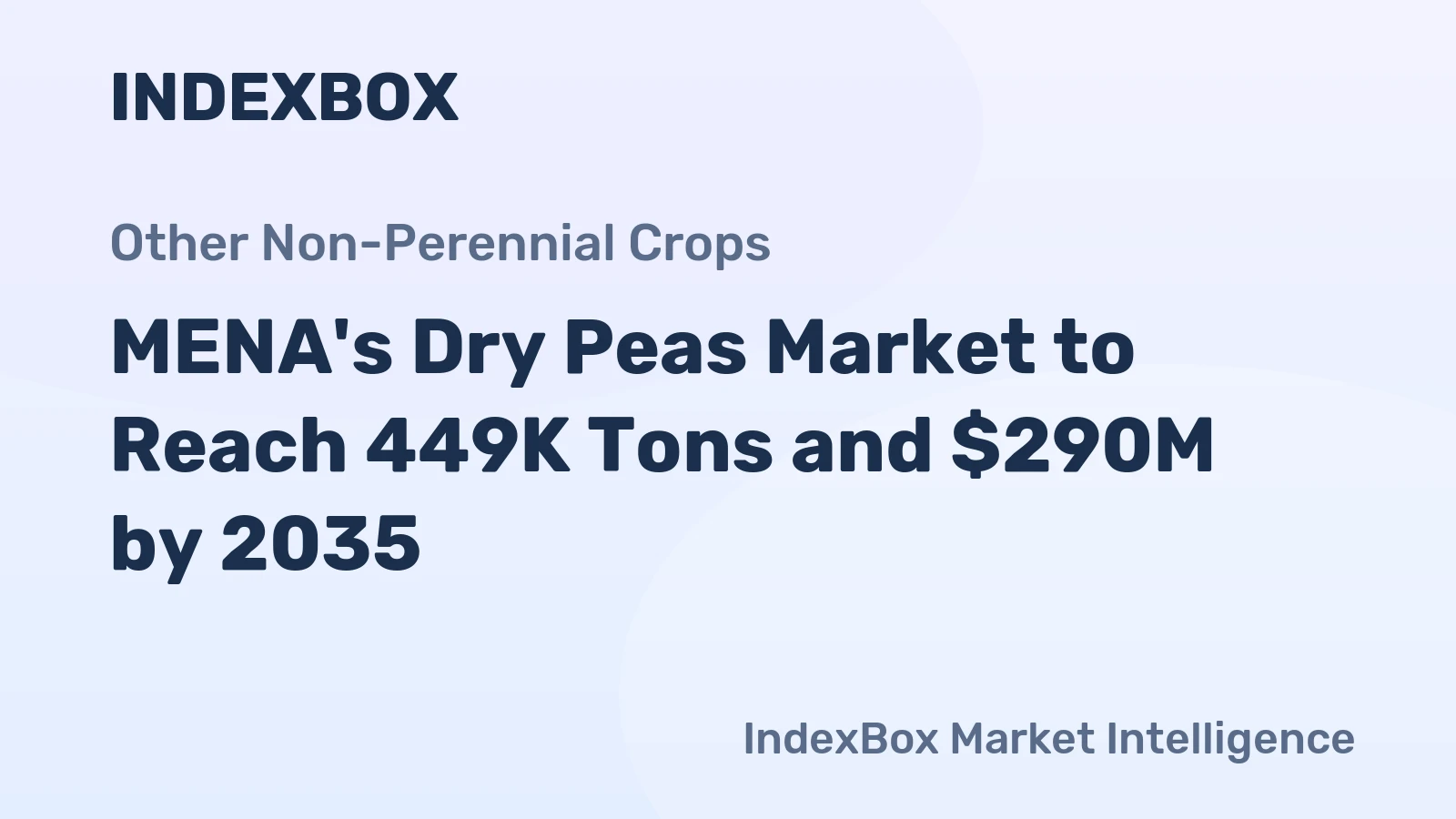 MENA's Dry Peas Market to Reach 449K Tons and $290M by 2035