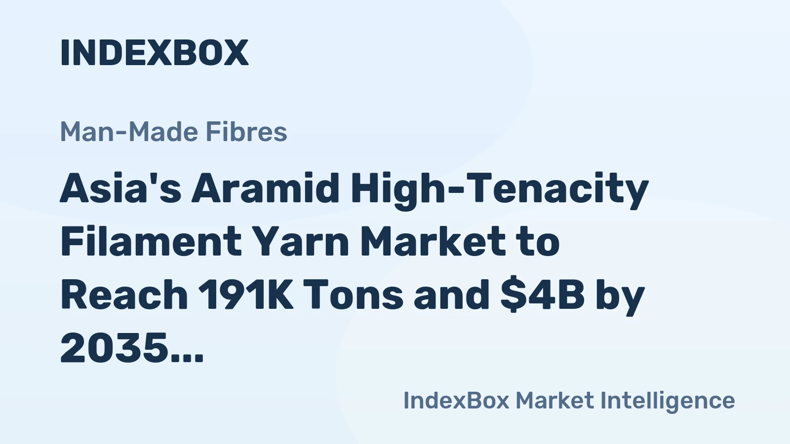 Asia's Aramid High-Tenacity Filament Yarn Market to Reach 191K Tons and $4B by 2035