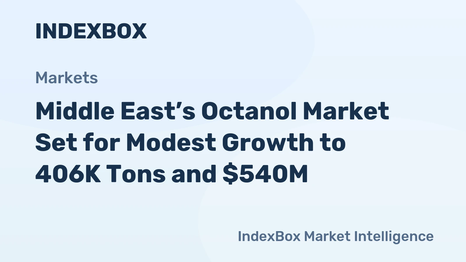 Middle East’s Octanol Market Set for Modest Growth to 406K Tons and $540M