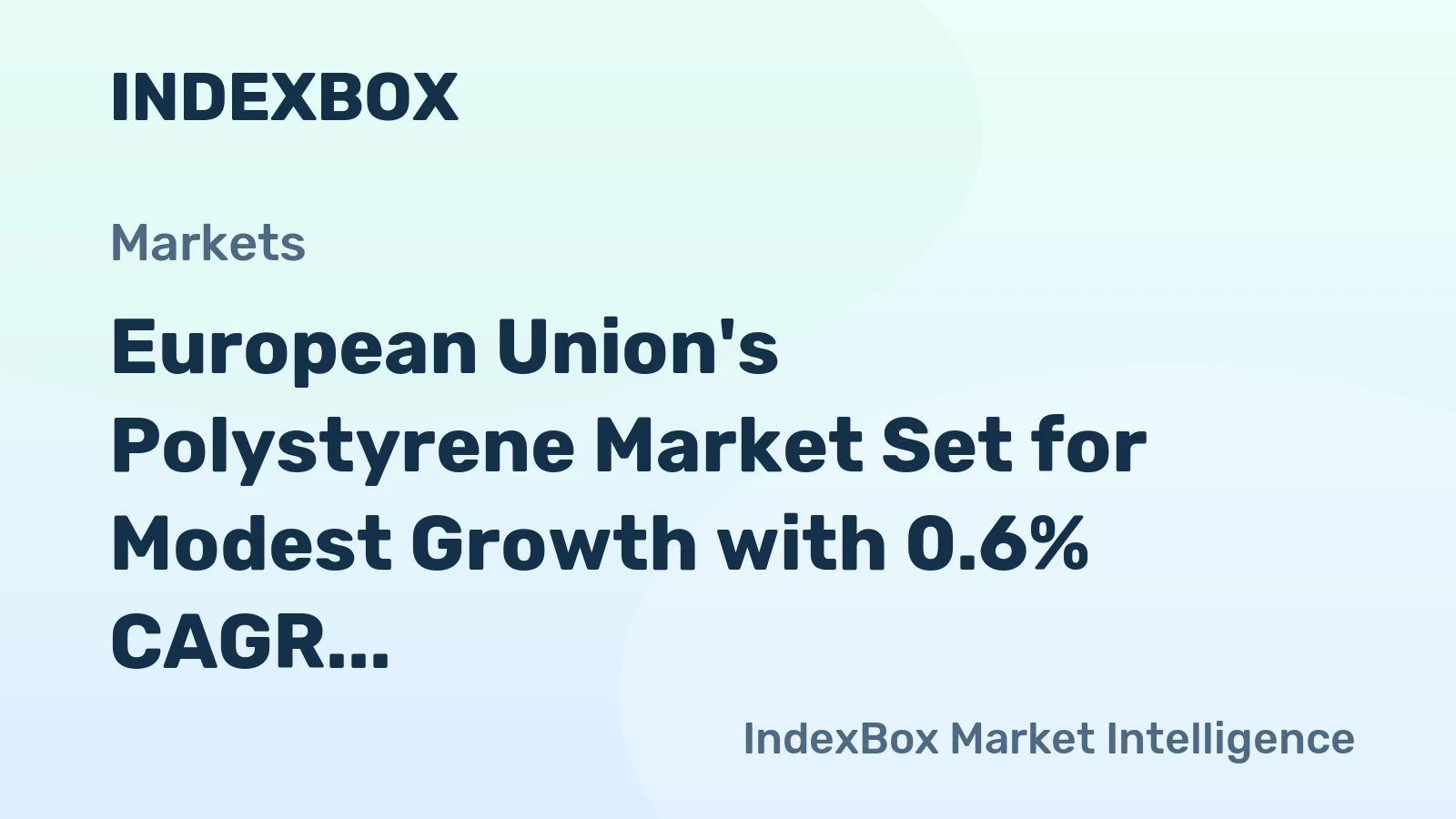 European Union's Polystyrene Market Set for Modest Growth with 0.6% CAGR to 2035