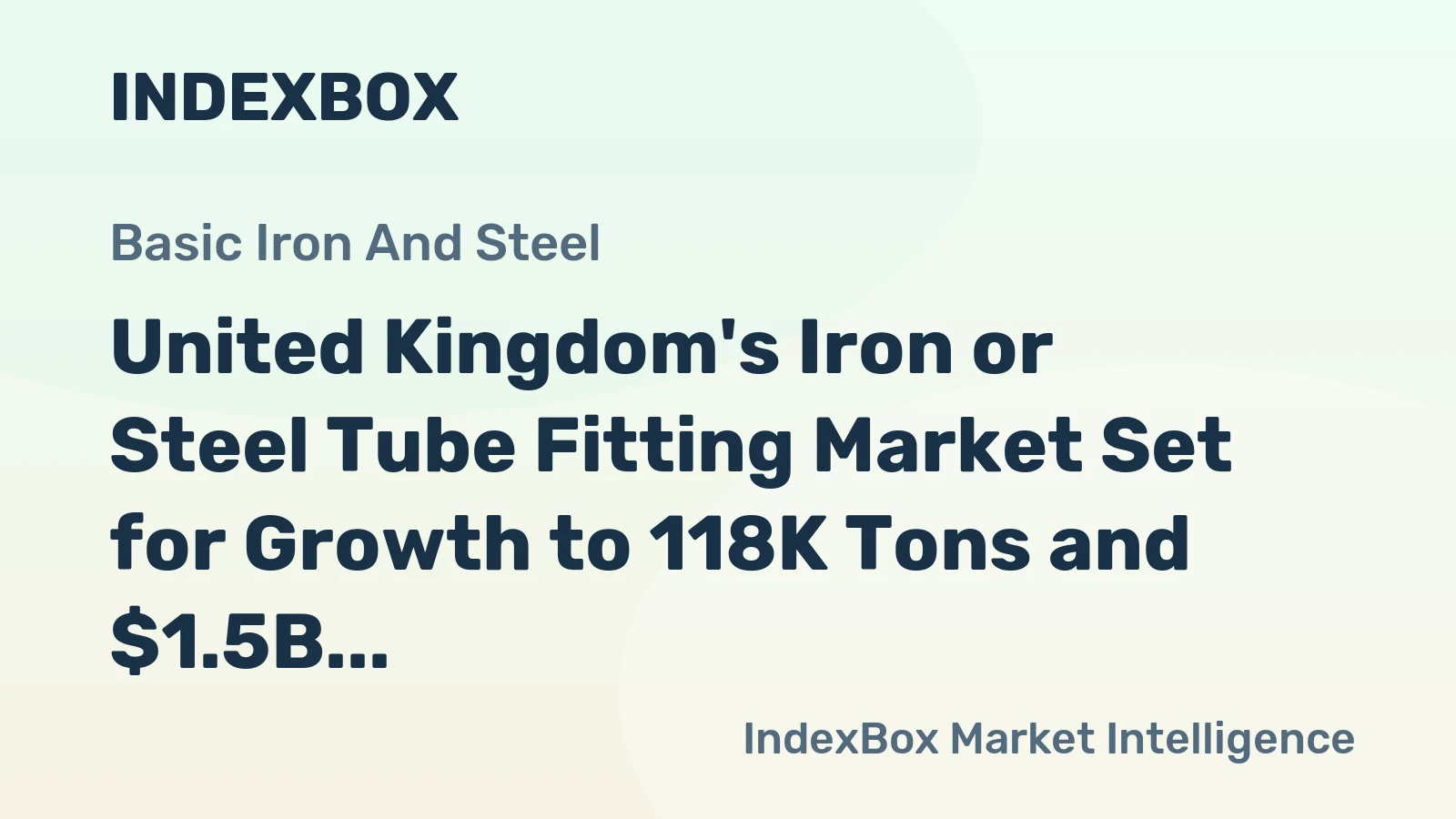 United Kingdom's Iron or Steel Tube Fitting Market Set for Growth to 118K Tons and $1.5B Value