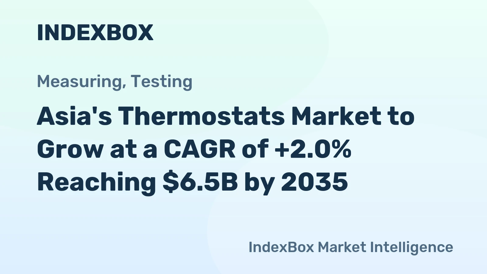 Asia's Thermostats Market to Grow at a CAGR of +2.0% Reaching $6.5B by 2035