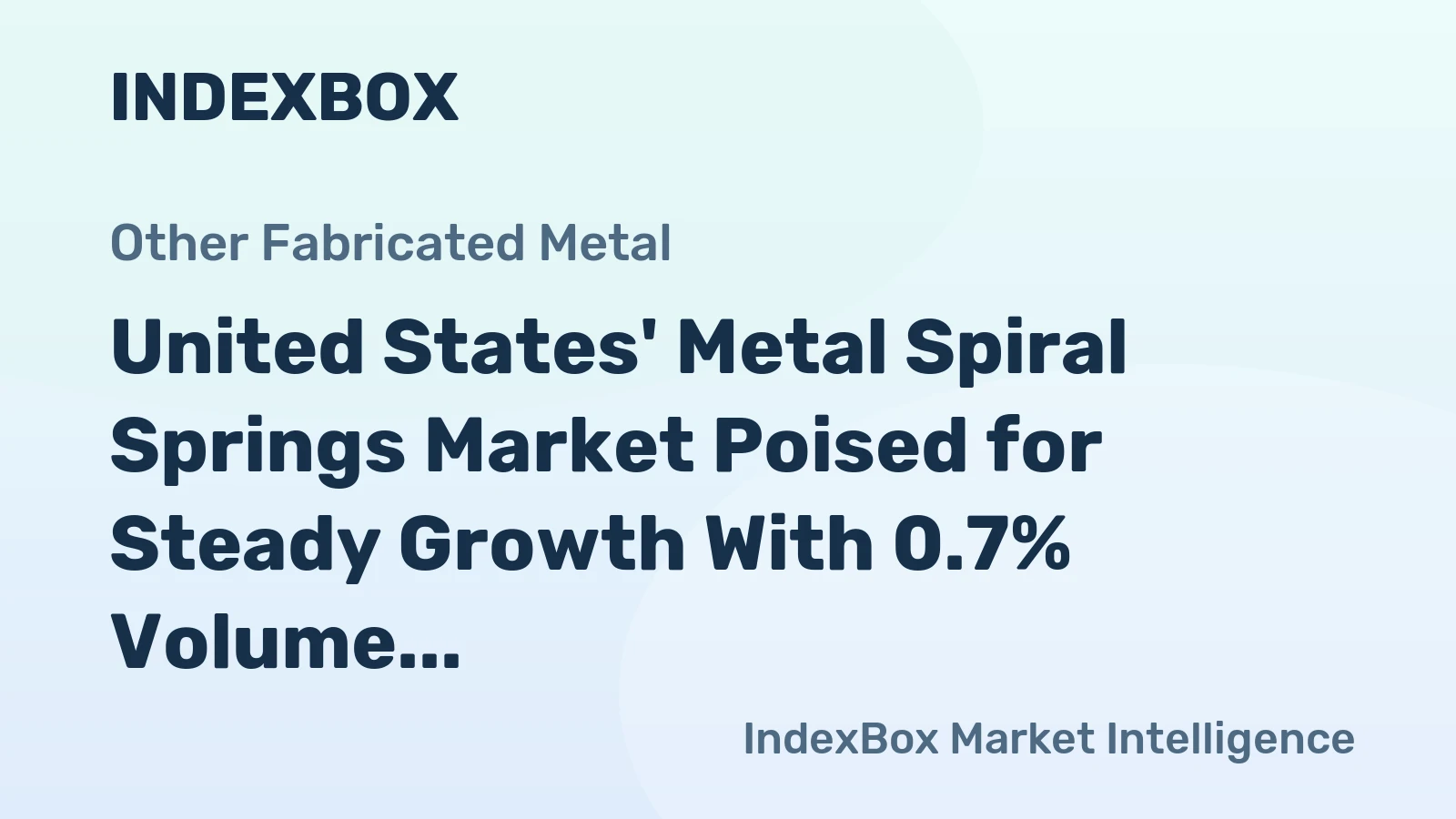 United States' Metal Spiral Springs Market Poised for Steady Growth With 0.7% Volume CAGR Through 2035