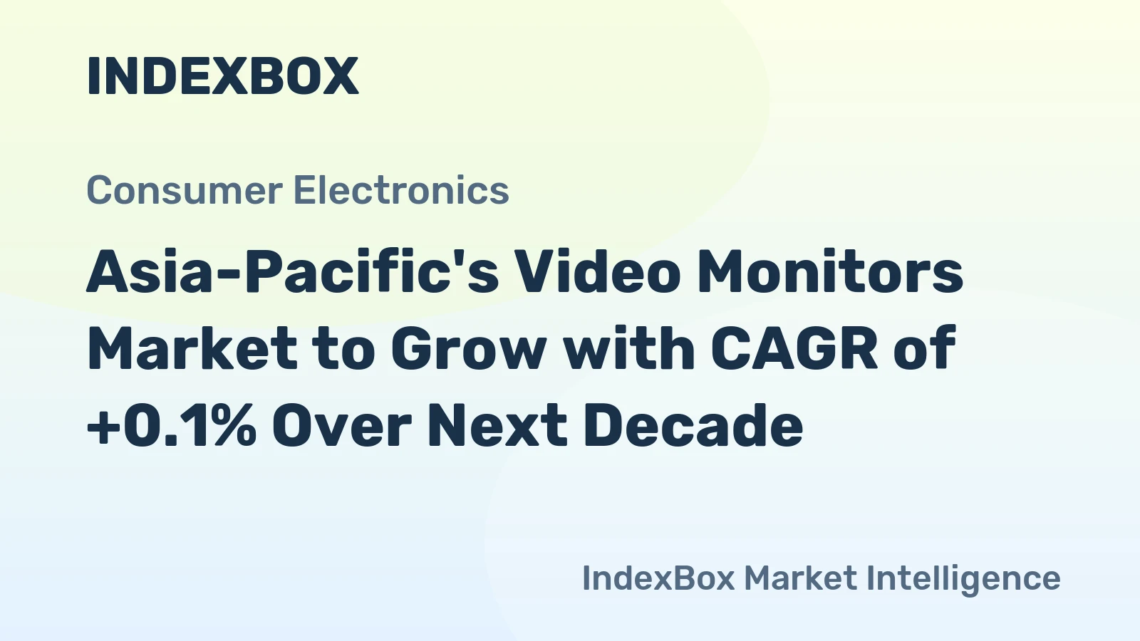 Asia-Pacific's Video Monitors Market to Grow with CAGR of +0.1% Over Next Decade