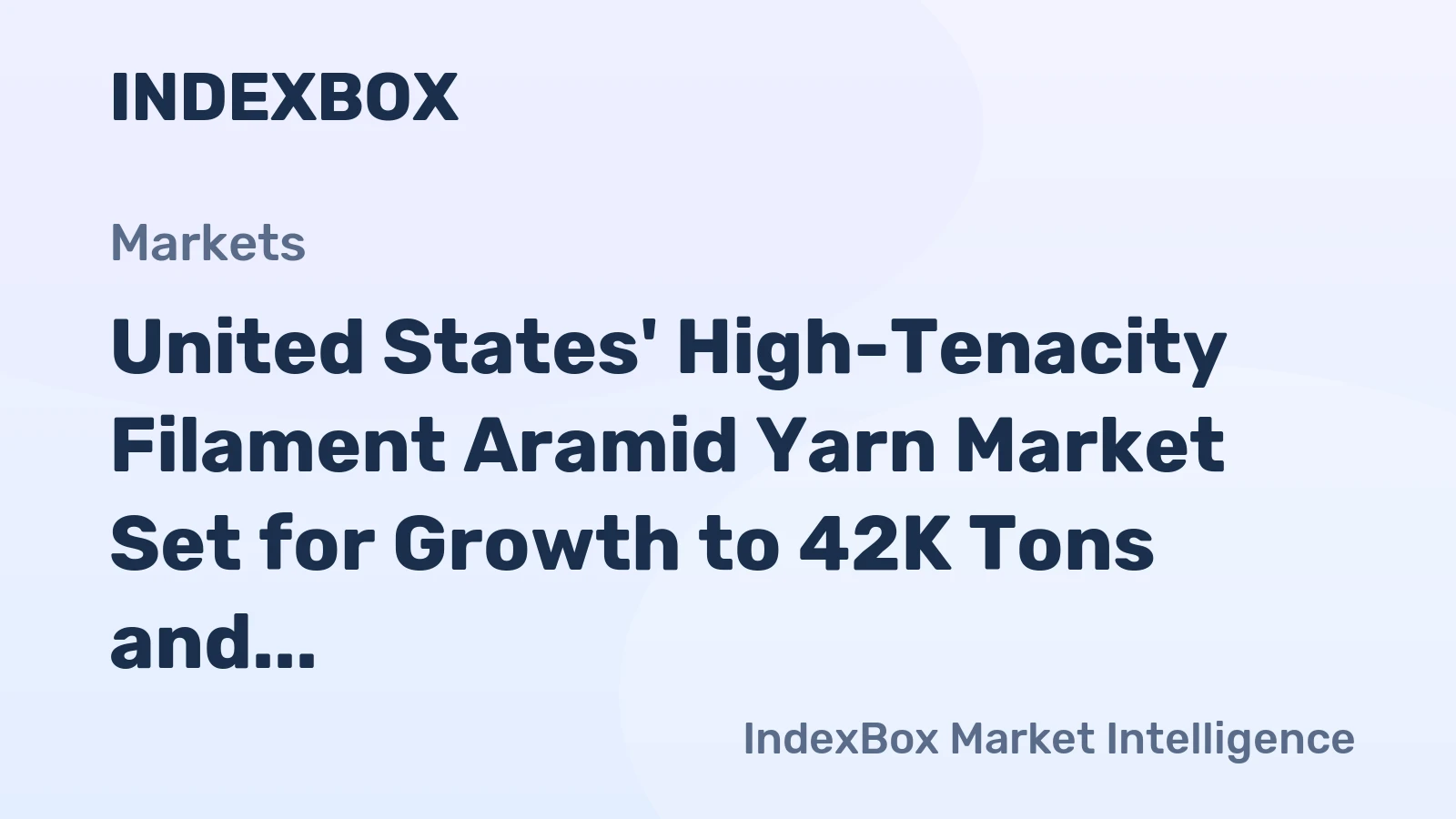 United States' High-Tenacity Filament Aramid Yarn Market Set for Growth to 42K Tons and $984M