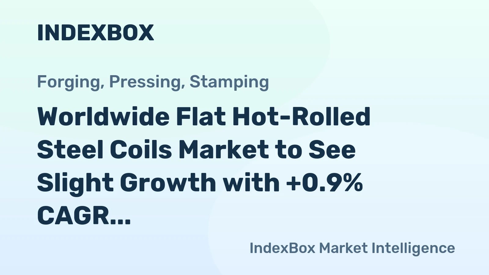 Worldwide Flat Hot-Rolled Steel Coils Market to See Slight Growth with +0.9% CAGR