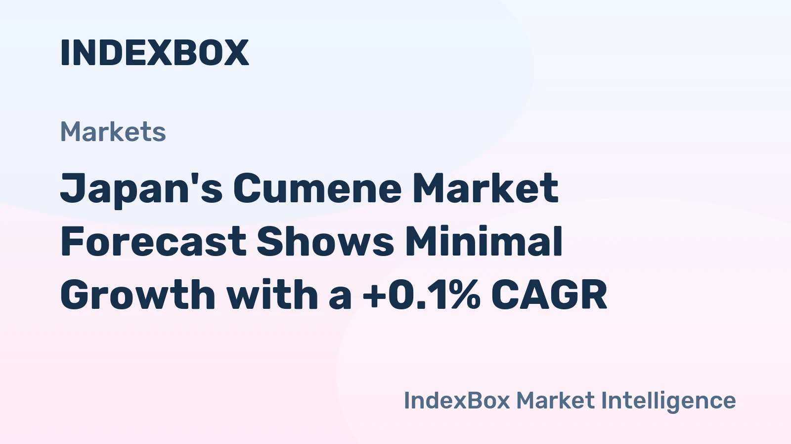 Japan's Cumene Market Forecast Shows Minimal Growth with a +0.1% CAGR