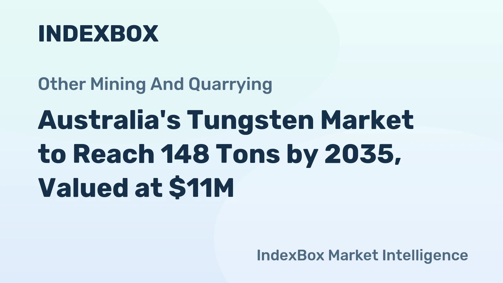 Australia's Tungsten Market to Reach 148 Tons by 2035, Valued at $11M