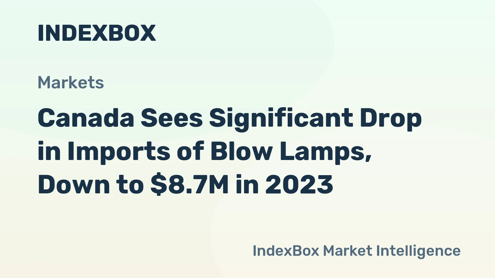 Canada Sees Significant Drop in Imports of Blow Lamps, Down to $8.7M in 2023.