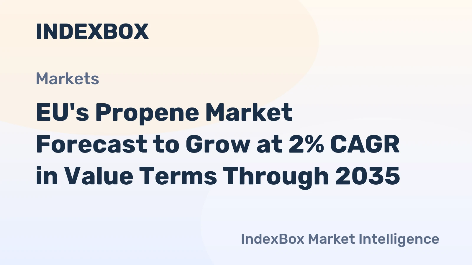 EU's Propene Market Forecast to Grow at 2% CAGR in Value Terms Through 2035