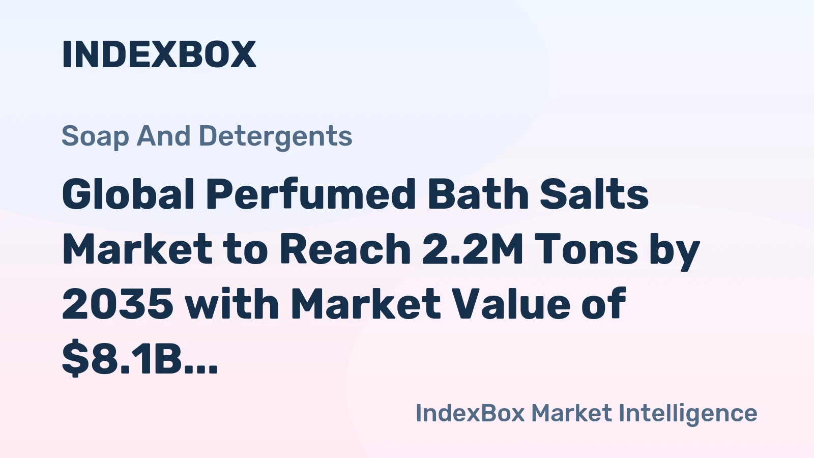 Global Perfumed Bath Salts Market to Reach 2.2M Tons by 2035 with Market Value of $8.1B