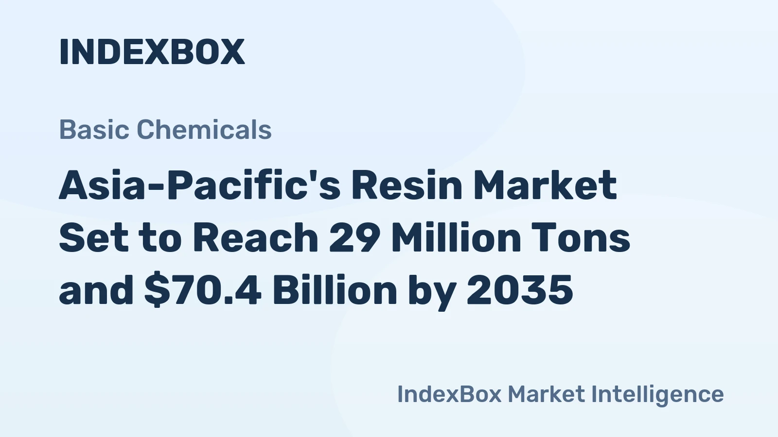 Asia-Pacific's Resin Market Set to Reach 29 Million Tons and $70.4 Billion by 2035