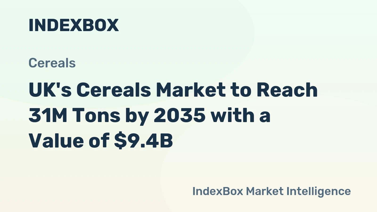 UK's Cereals Market to Reach 31M Tons by 2035 with a Value of $9.4B