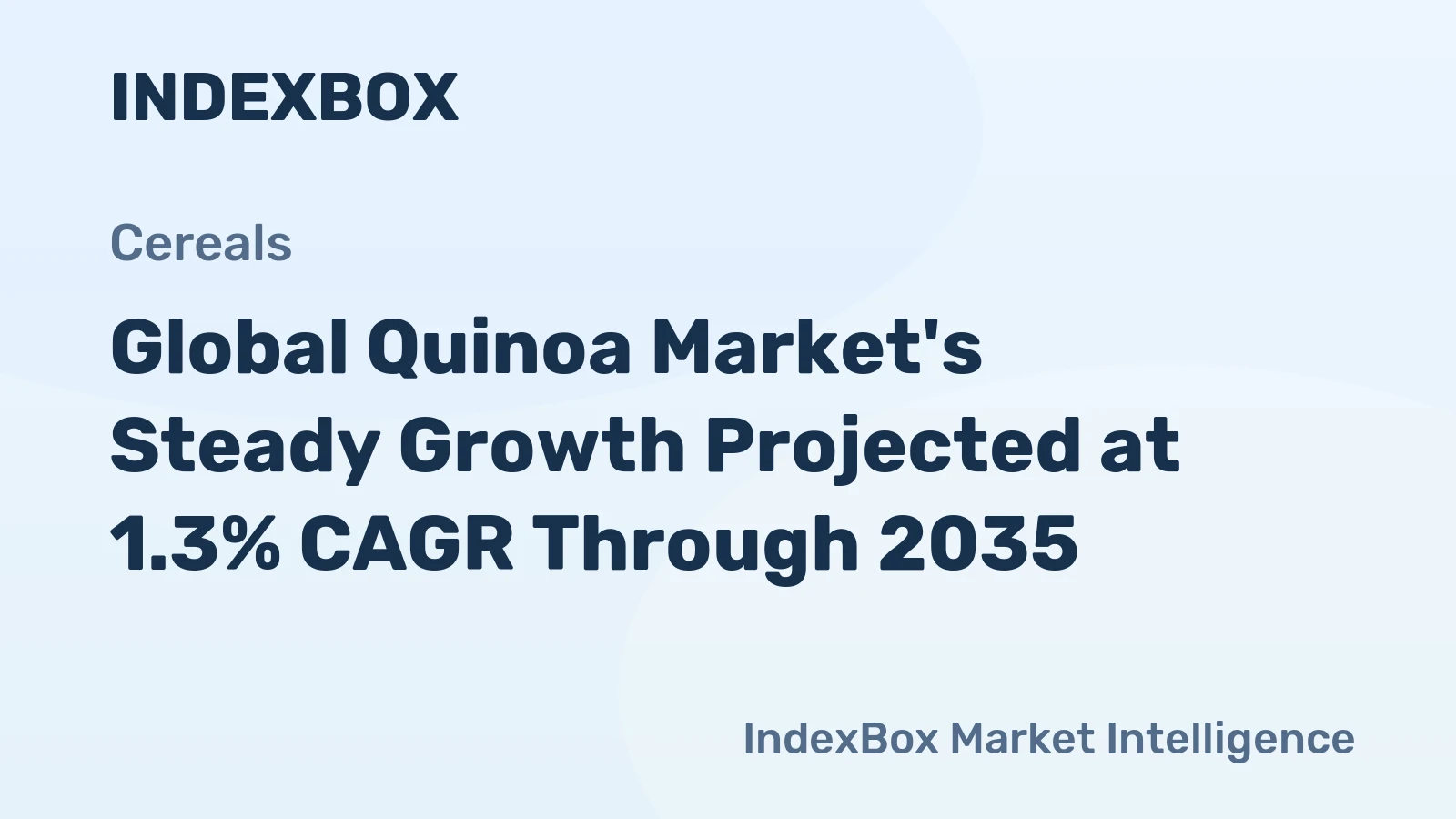 Global Quinoa Market's Steady Growth Projected at 1.3% CAGR Through 2035