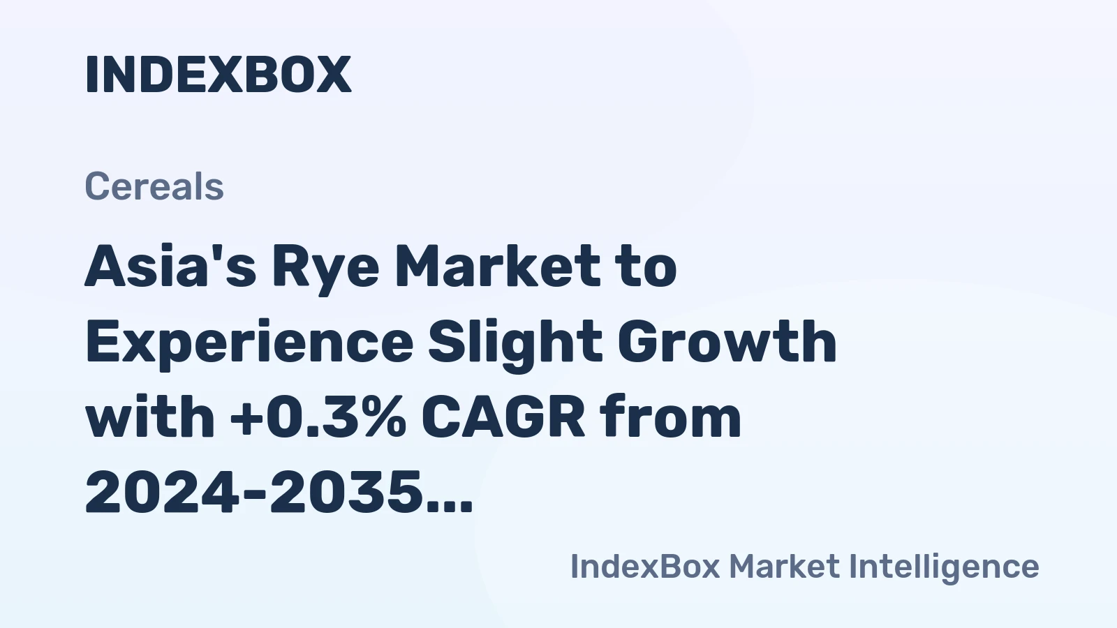 Asia's Rye Market to Experience Slight Growth with +0.3% CAGR from 2024-2035, Reaching $1.4B by 2035