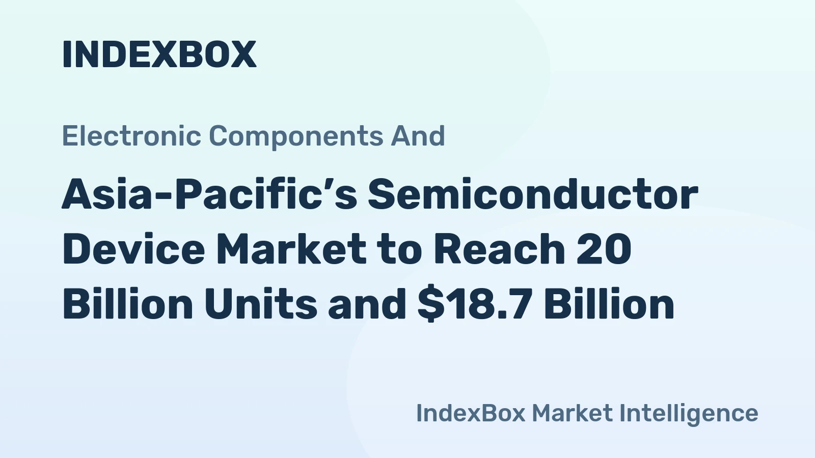 Asia-Pacific’s Semiconductor Device Market to Reach 20 Billion Units and $18.7 Billion