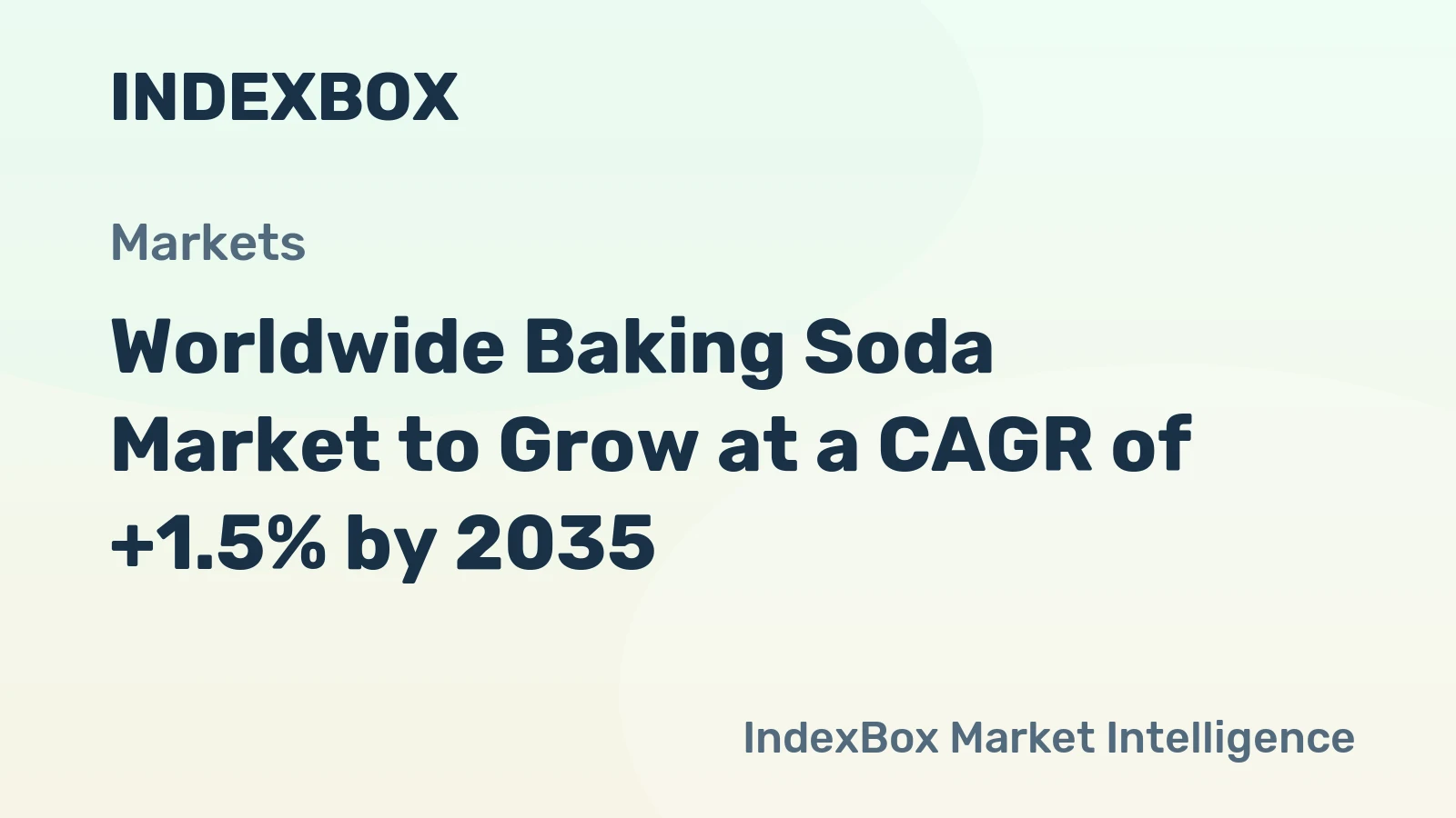 Worldwide Baking Soda Market to Grow at a CAGR of +1.5% by 2035
