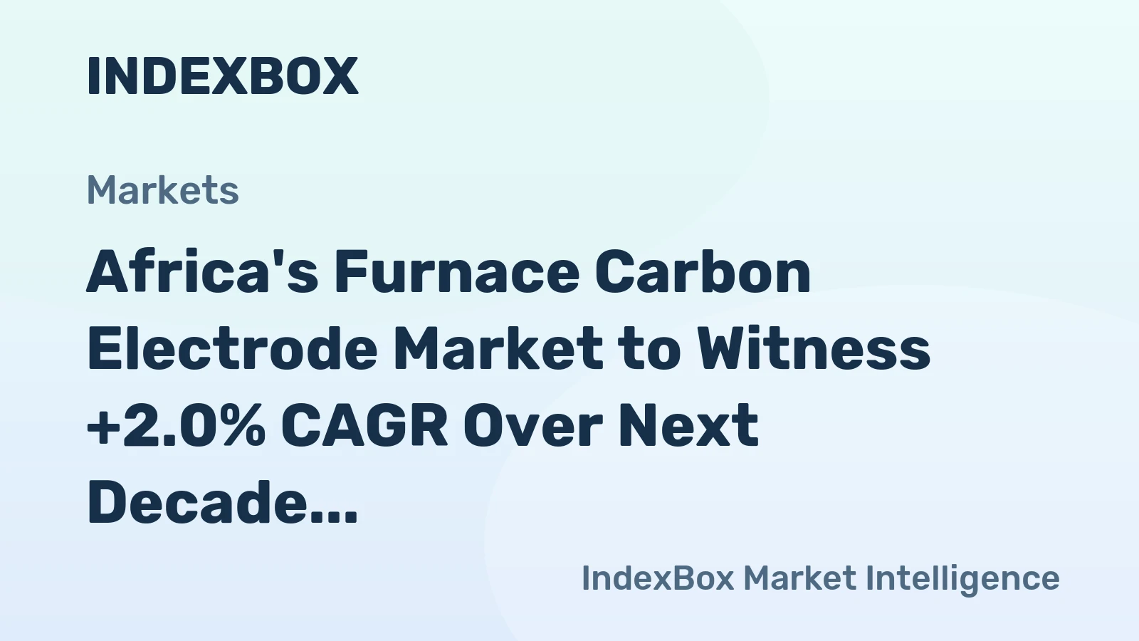 Africa's Furnace Carbon Electrode Market to Witness +2.0% CAGR Over Next Decade