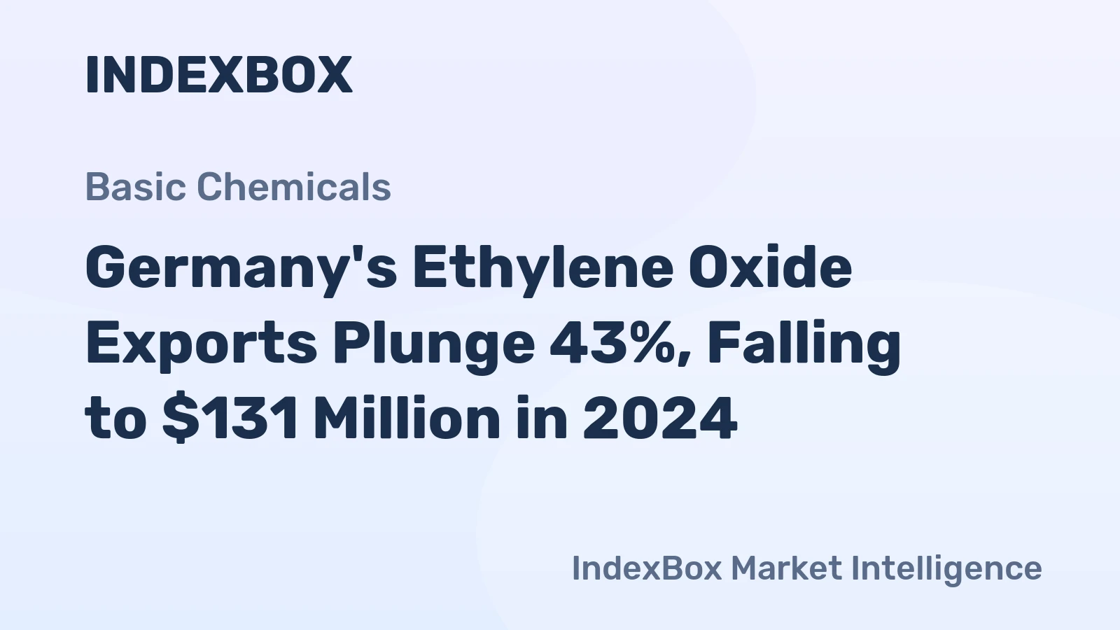 Germany's Ethylene Oxide Exports Plunge 43%, Falling to $131 Million in 2024