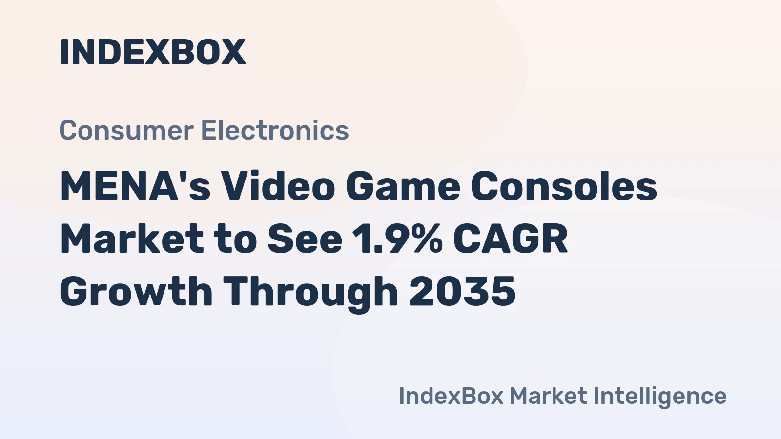 MENA's Video Game Consoles Market to See 1.9% CAGR Growth Through 2035