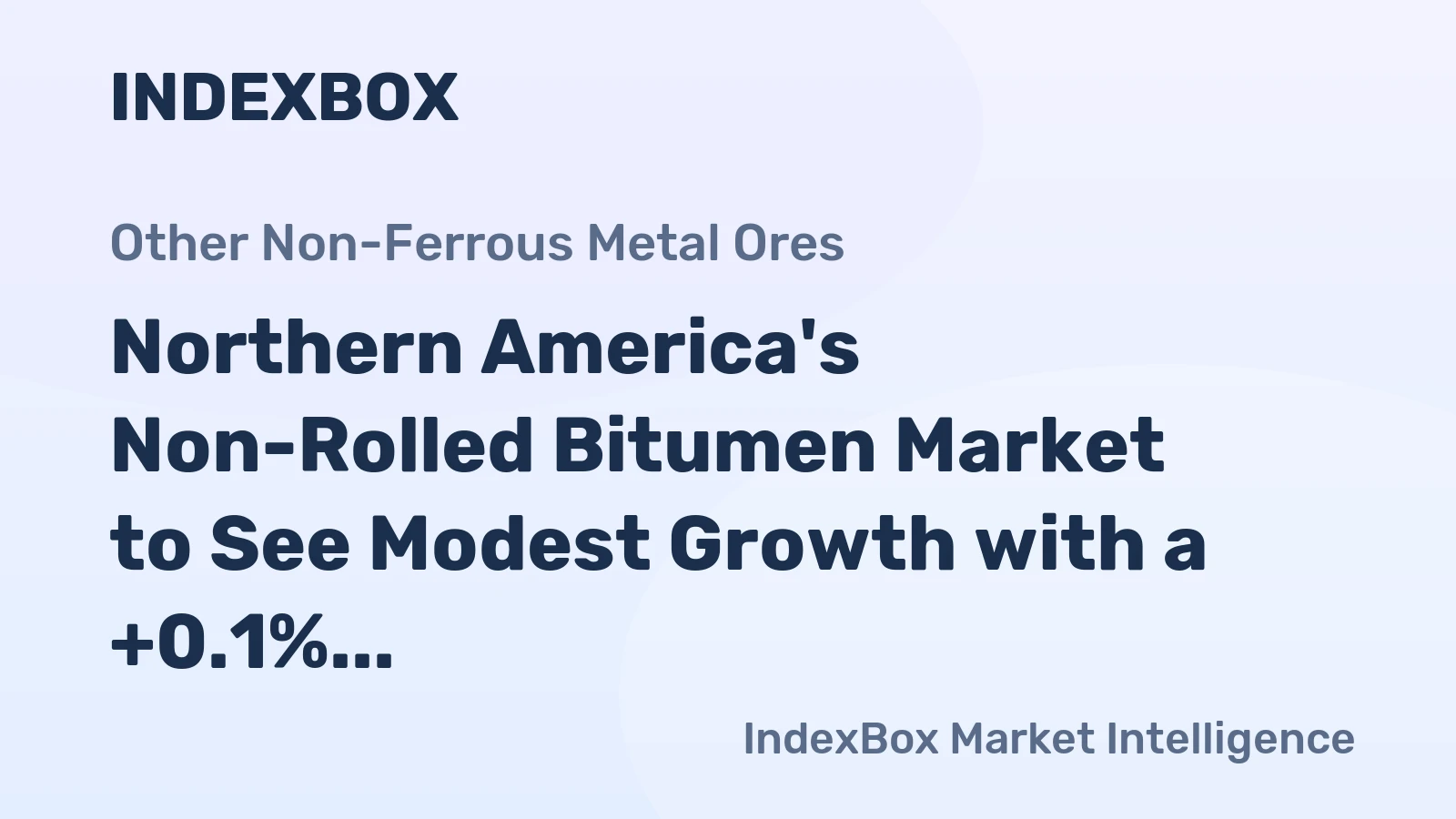 Northern America's Non-Rolled Bitumen Market to See Modest Growth with a +0.1% Volume CAGR Through 2035