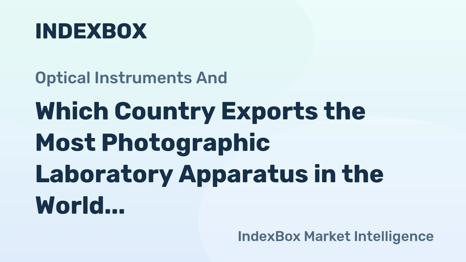 Which Country Exports the Most Photographic Laboratory Apparatus in the World?