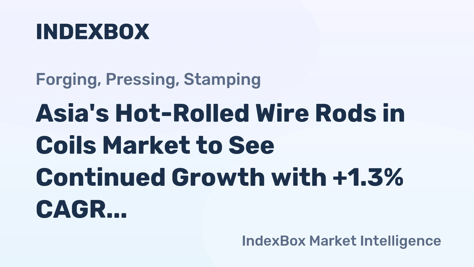 Asia's Hot-Rolled Wire Rods in Coils Market to See Continued Growth with +1.3% CAGR in Volume and +2.2% CAGR in Value from 2024 to 2035